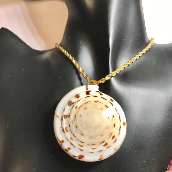 Jewelry | Natural Shell Shiva Nautilus Pendant Necklace Choker ...